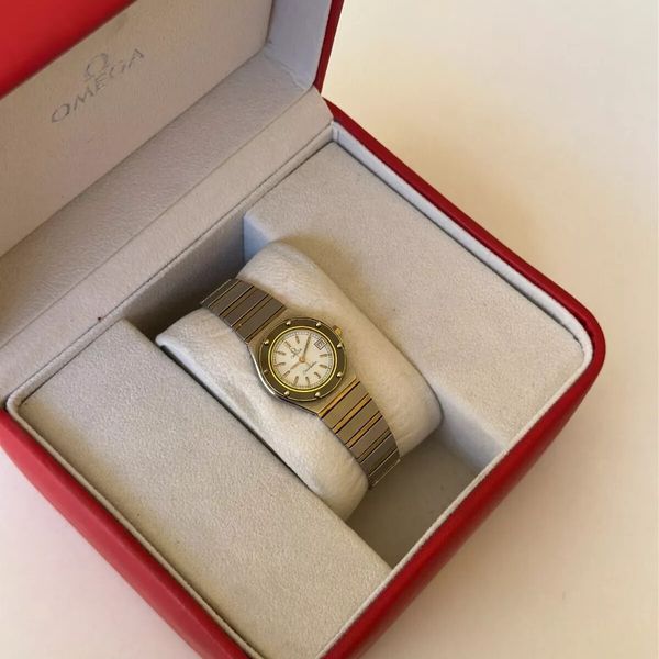1983 Vintage Omega Seamaster Mariner III 396.0985 Half Gold Watch ...