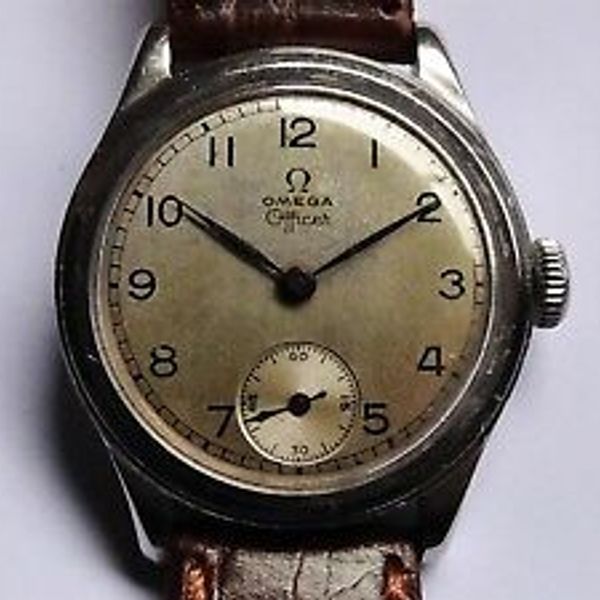 OMEGA Officer Swedish Vattentat Stotskyddad military watch vintage ...