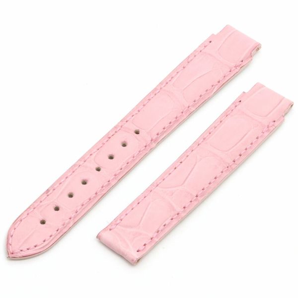 [New] Chopard Replacement Belt Genuine Light Pink Matte Crocodile Watch ...