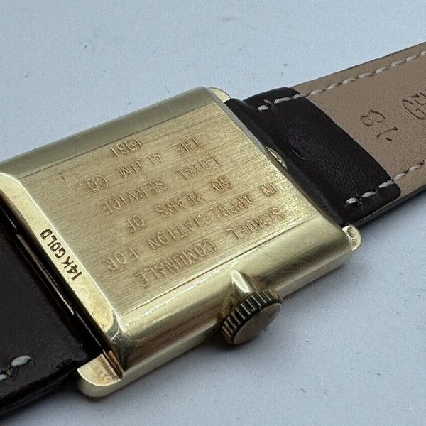 1970's Men's Rare Omega Tank 14K Solid Gold Roman Original Dial cal ...