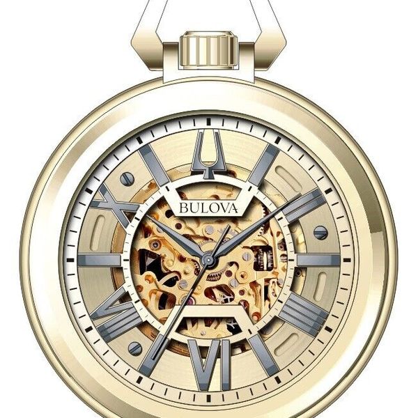 Bulova Men's Classic Automatic Skeleton Gold Stainless Steel Watch 50 ...