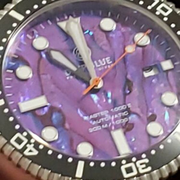 44MM????Deep Blue Watch-Master 1000 Gen2- Purple Abalone DIAL.SILICON ...