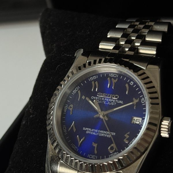 Custom Seiko Watch Mod - Arabic Dial - Nh35 Automatic Movement - 36mm ...