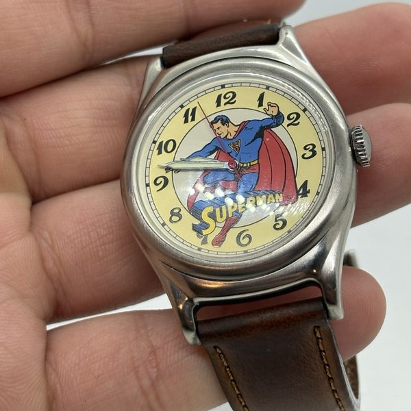 Fossil Vintage Superman Wristwatch Black Special Edition Very rare one ...