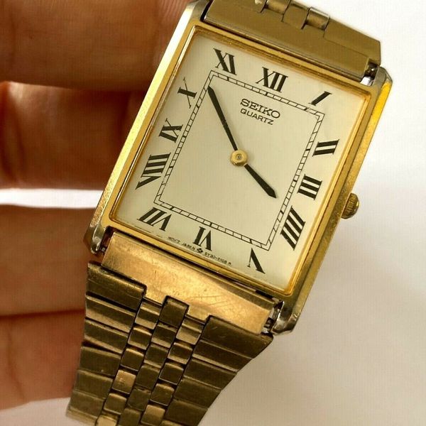 Vintage Men's Watch Seiko 5Y30 5108 Quartz Yellow Tone White Dial Runs | WatchCharts Marketplace