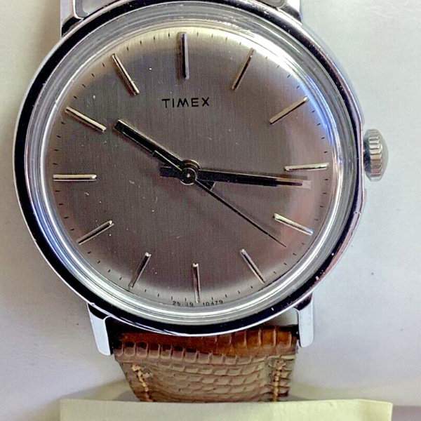 Vintage 1979 Timex Menâ s Mercury 35MM Mechanical Gray Watch 25139 ...