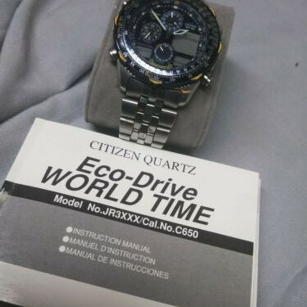 Citizen Watch Blue Angel SkyHawk World Time C300-Q00B42 with Manual ...