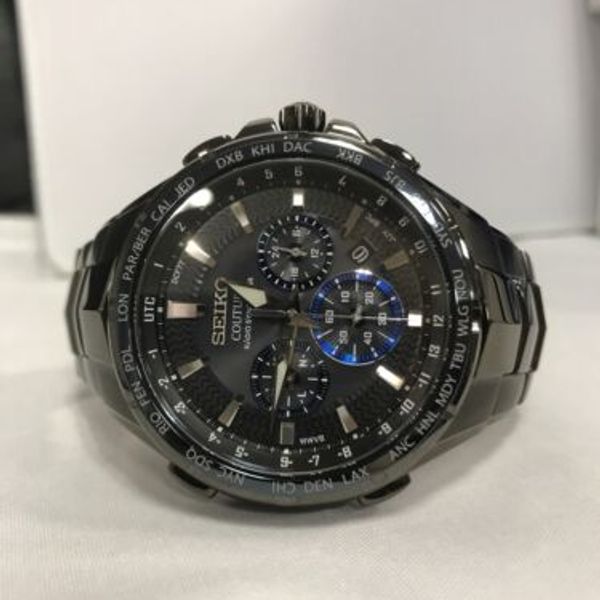 Seiko Men's Coutura Stainless Steel Radio Sync Solar Watch - SSG021 MSRP: $695 | WatchCharts