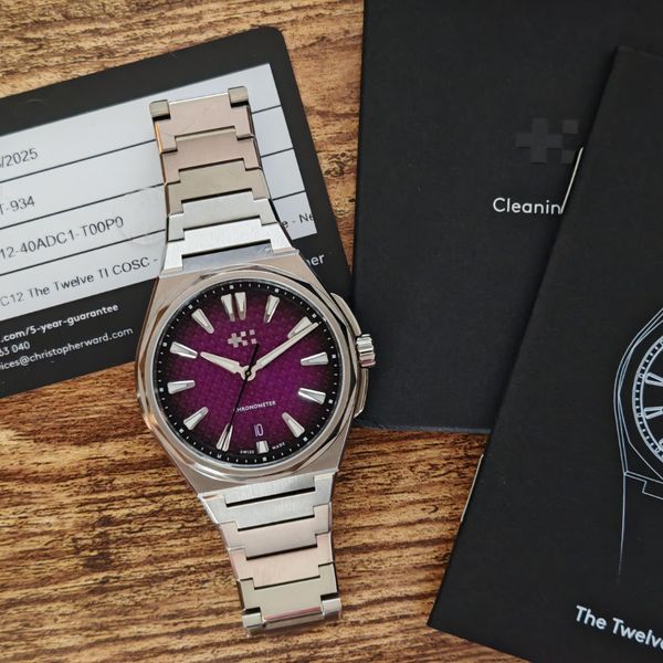 Christopher Ward Twelve Ti 40mm Nebula Purple. Micro-adjust Clasp ...