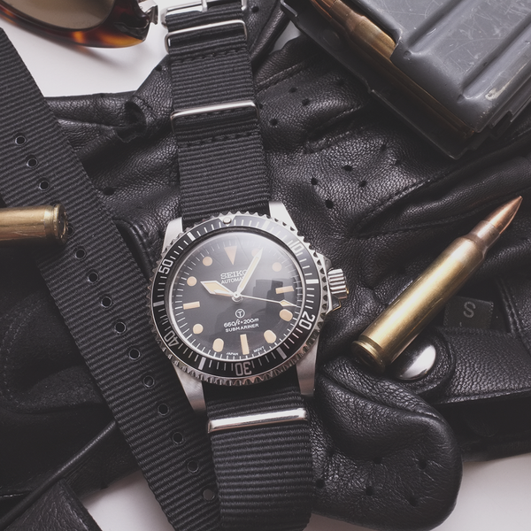 Custom Seiko 5517 MilSub~NH35~Domed Acrylic Crystal~39mm~Regulated/WR ...