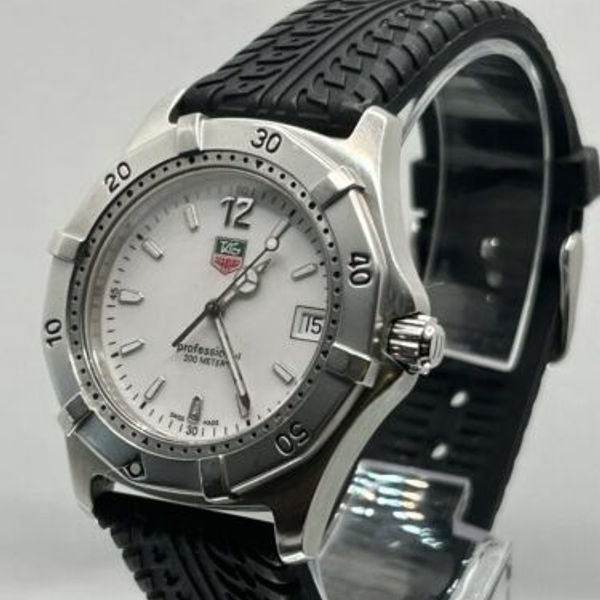 Tag Heuer 2000 WK1111-0 Classic Professional 39mm Watch Men's White Dial | WatchCharts Marketplace