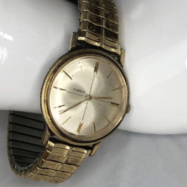 Vintage 1970s Timex Watch Wafer Thin Base Metal Bezel | WatchCharts ...