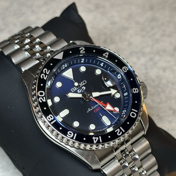 Seiko 5 GMT Blue Dial SSK003 Made in Japan Five Sports Automatic Watch ...