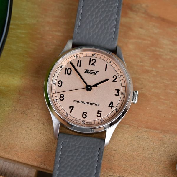 Tissot 1938 cosc chronometer salmon dial | WatchCharts Marketplace