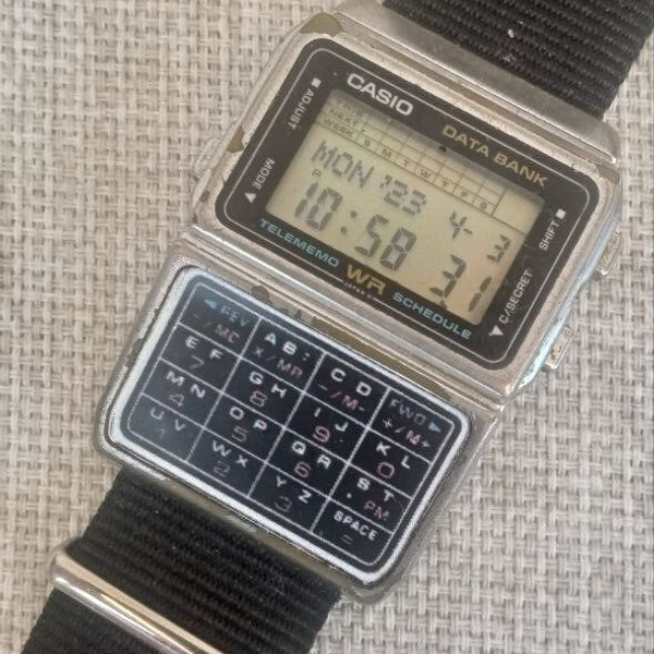 RARE Vintage 80s Casio DBC-610 Data Bank Telememo Schedule Digital Watch | WatchCharts Marketplace