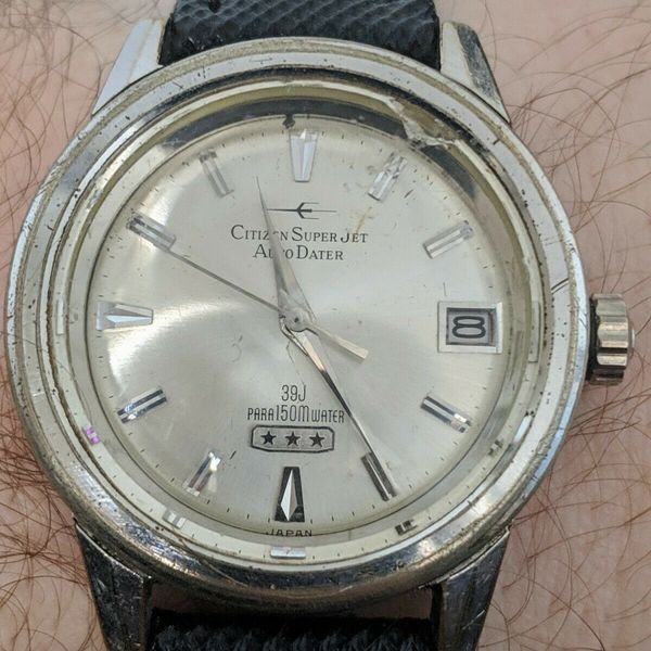 Vintage '65 Citizen SuperJet Autodater 150M 39J JDM Monocoque Dress ...