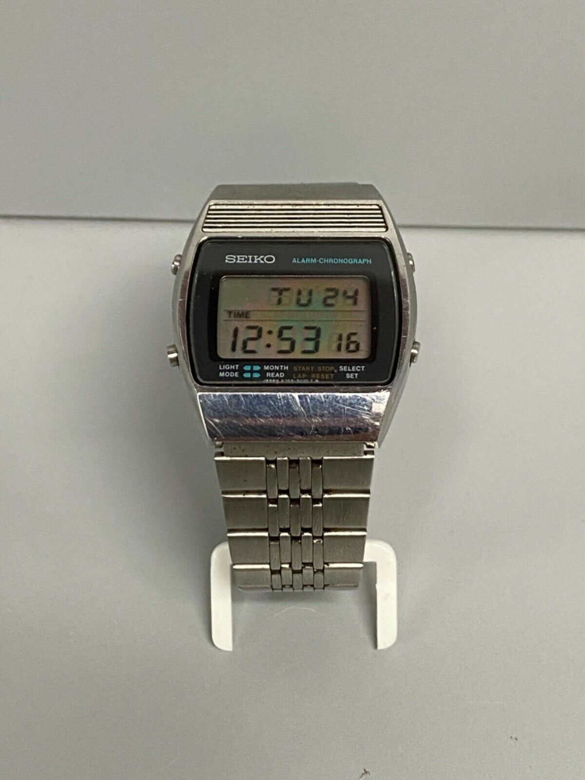 Vintage Seiko A359-5030 A1 Lcd Mens Alarm Chronograph Watch - New ...