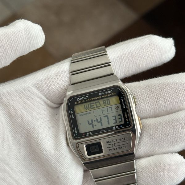 Rare Vintage Casio BP-300 Blood Pressure Monitor JDM Digital Watch Mod ...
