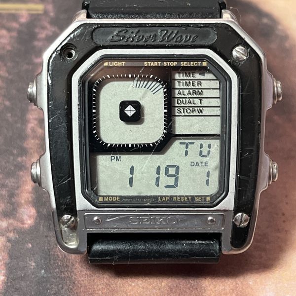 Seiko G757 5000 Mens Vintage Digital James Bond Rare Silverwave Watch ...