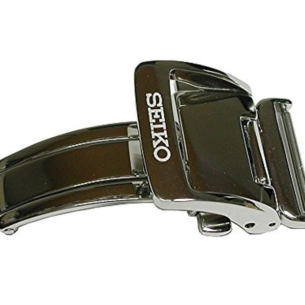 [Seiko] SEIKO buckle width 18 mm D buckle push type SEIKO logo silver ...