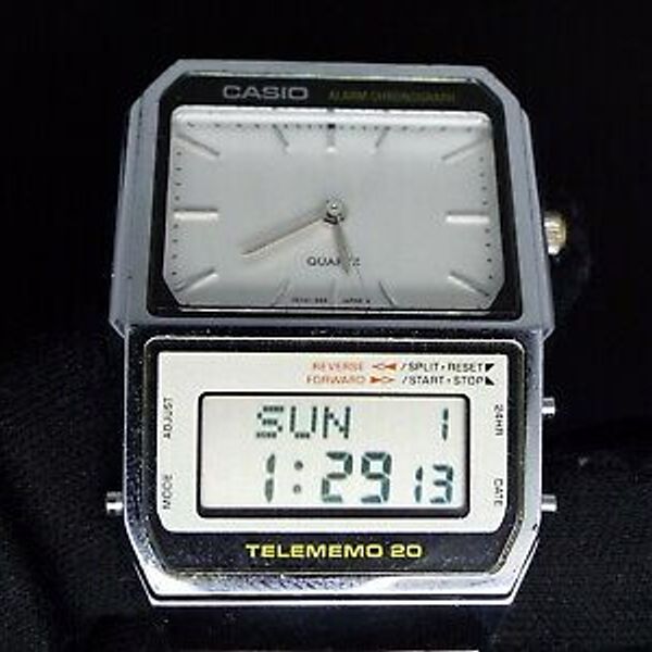 Vintage 1986 Casio Watch AB-200 Telememo 20 Module 321 Analog Digital Watch LCD | WatchCharts ...