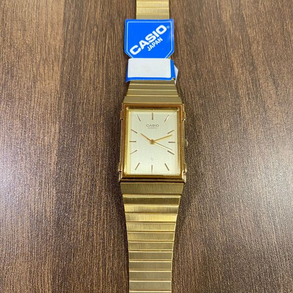 CASIO MQ-310G-9 Square Analog Vintage Dress Gold Watch | WatchCharts ...