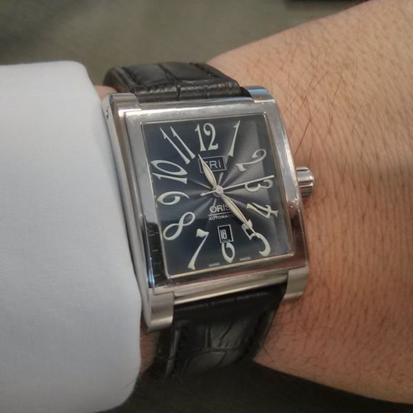 Oris Miles Davis Rectangular date/day Automatic Mens Dress watch (Black ...