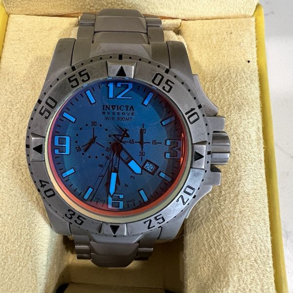 INVICTA Reserve Excursion Chronograph Rare Tinted Iridescent Dial Men ...