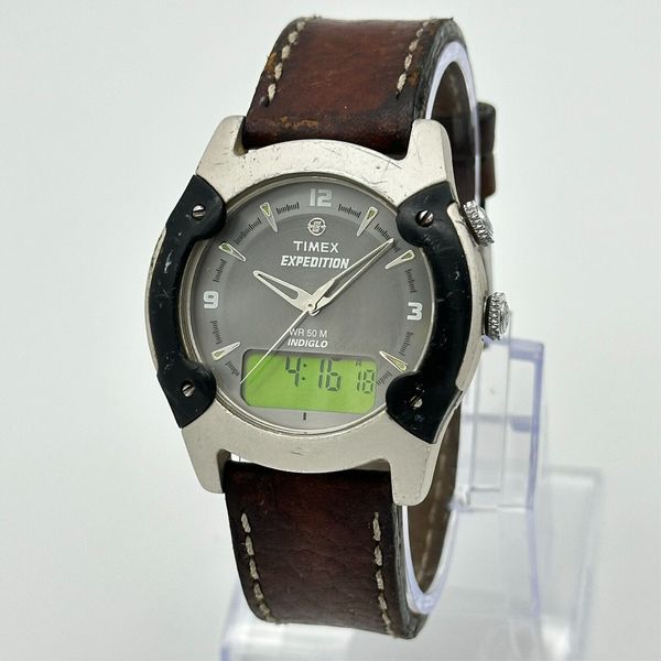 2002 Men's TIMEX Expedition Ana-Digi iControl Field Watch, Brown ...