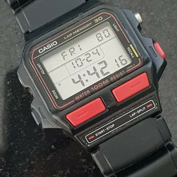 Casio SDB-500W Lap Memory 30 Module 863 JAPAN 1980s - Vintage Water ...