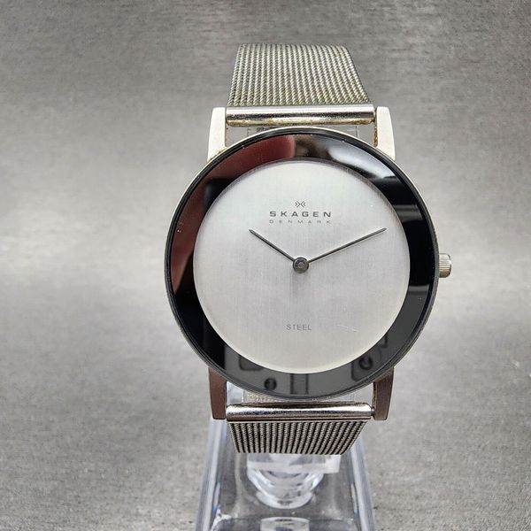 Skagen Watch Men 33mm Silver Dial Stainless Steel Round 39LSS New ...