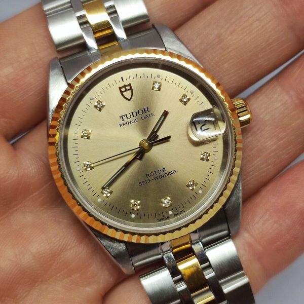 Vintage Tudor 72033 Diamond Oyster Date Automatic Watch - Read ...