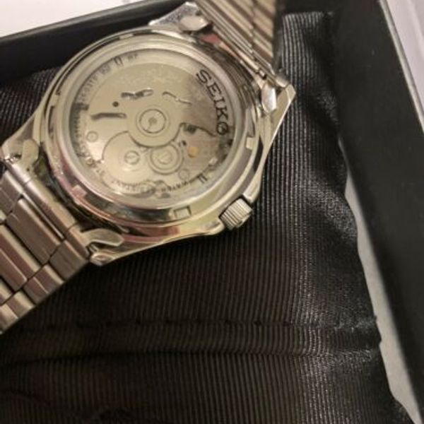 Seiko 5 SNKK87 Automatic Day-Date Silver Dial Stainless Steel Men Watch ...