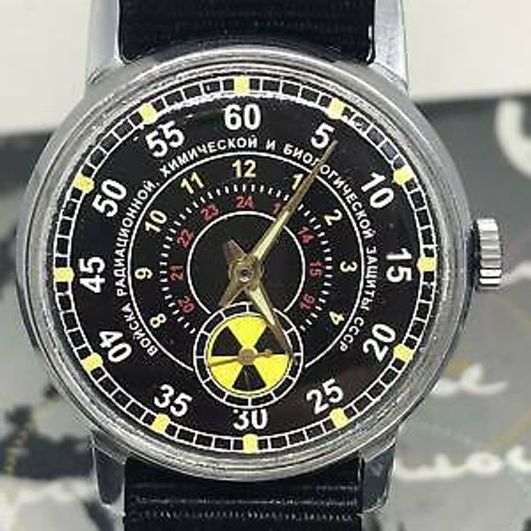 Soviet Men's Watch Pobeda Radiation Troops Russian Mechanical Watch ...