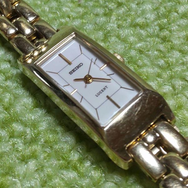 Working SEIKO LUCENT Women's Watch Quartz Gold Color Free Shipping ...