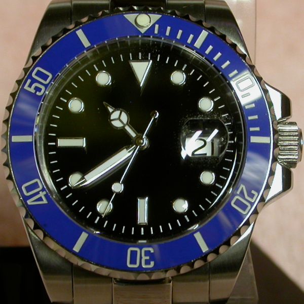 Like New Parnis Sterile Rolex Homage Sapphire Crystal, Ceramic Blue ...