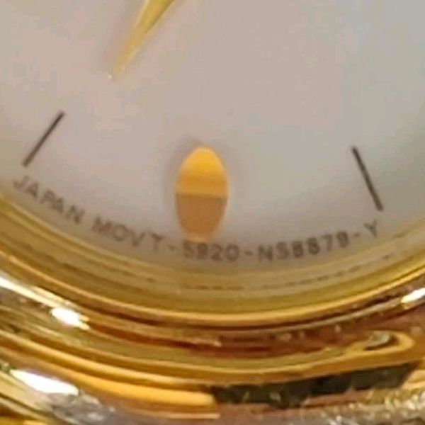 Vintage Y2K Citizen Mother of Pearl Dial Gold Watch New Battery ...
