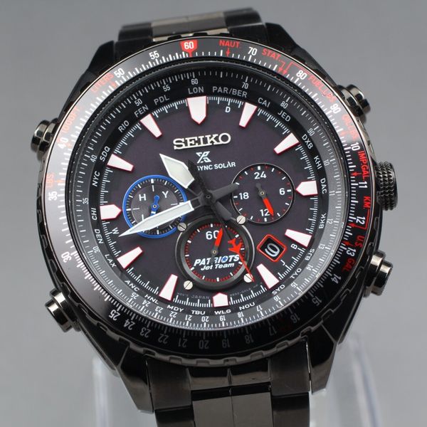 [MINT]Seiko Prospex Solar Radio 8B92-0AM0 World Time Black Men's Watch ...