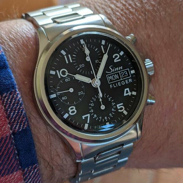 Sinn 356 Flieger Automatic Chronograph Pilot's Watch, Acrylic, H ...