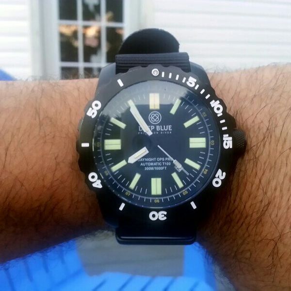 SOLD: Deep Blue Daynight Ops Pro T-100 48mm PVD on Original Silicone ...