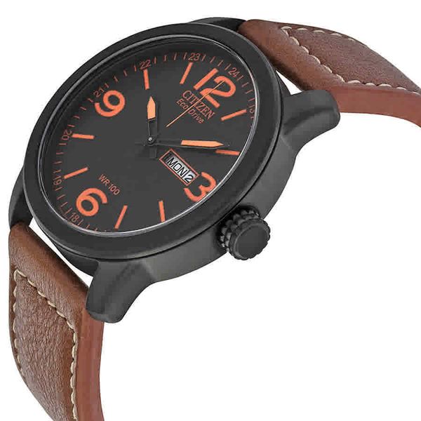 Citizen Eco Drive Black Dial Brown Leather Men's Watch BM8475-26E ...