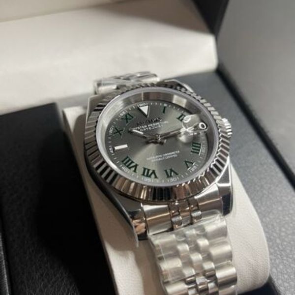 Wimbledon Datejust Seiko Mod Watch 41mm | WatchCharts Marketplace