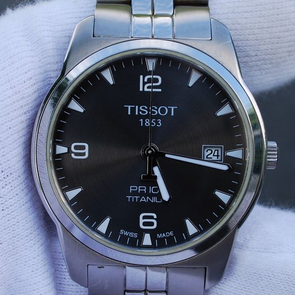 TISSOT PR100 Titanium Field Watch SWISS MADE w/Sapphire Crystal ...