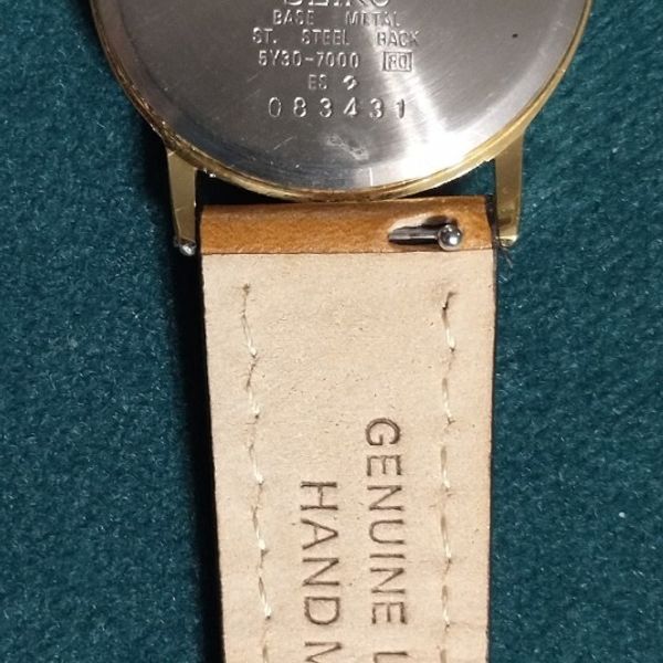 Seiko Vintage Gold Plated Men's Watch Model 5Y30-7000 New Band and New Battery | WatchCharts ...