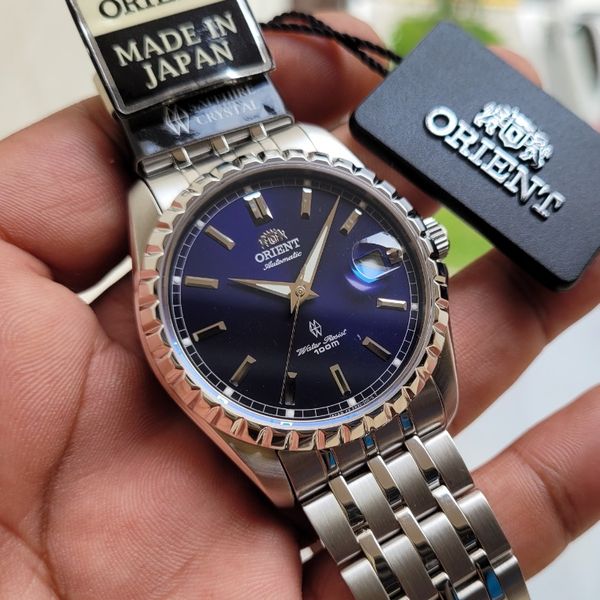 Discontinued Orient Sapphire JDM Navy Blue Engine Turned Bezel ...
