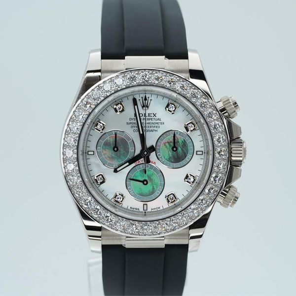 Rolex Daytona 126589RBR 18K White Gold Mother of Pearl Dial Diamond ...