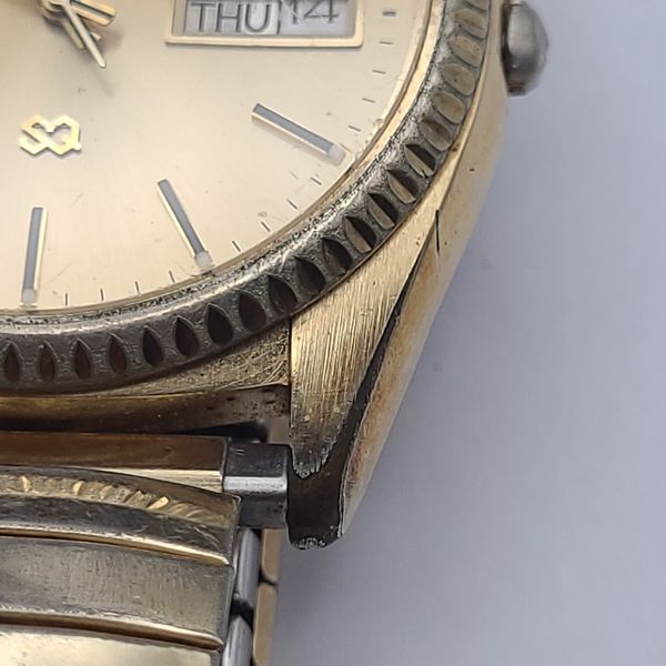 Vintage Seiko Men 6923-8089 Fluted Gold Tone Quartz Watch New Battery ...