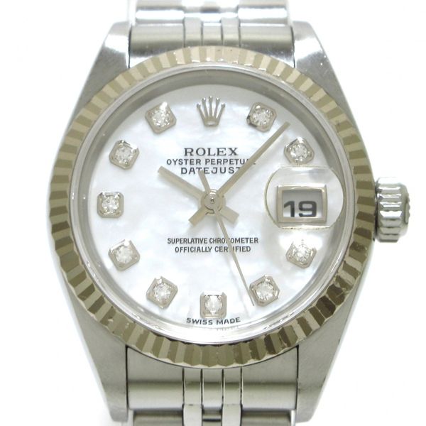 [New] [Used] ROLEX Datejust Watch SS x K18WG / 10P New Diamond / Shell ...
