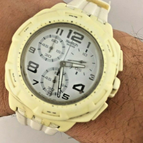 Watch Swatch sr936sw Swiss Chrono Quartz Working Vintage 1 11/16in ...