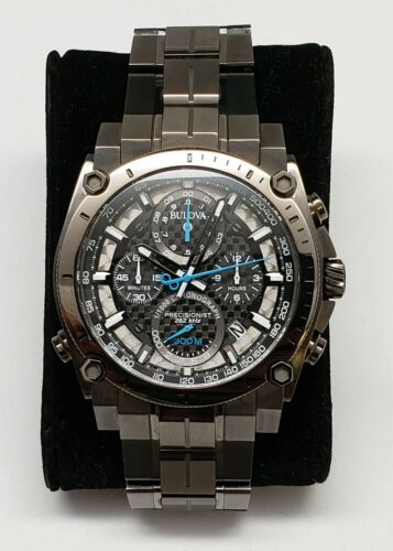 Bulova 98B229 Men's 46mm Precisionist Chronograph Watch Gunmetal Gray ...